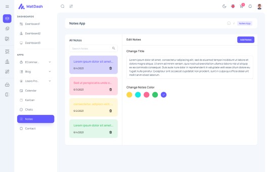 MatDash Vuetify Nuxt Js Admin Template - Adminmart