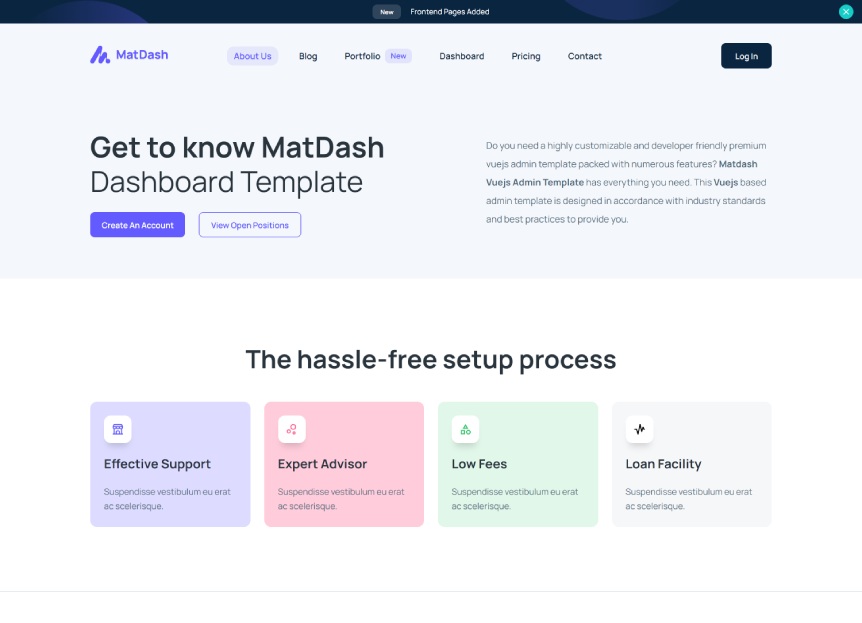 MatDash Vuetify Nuxt Js Admin Template - Adminmart